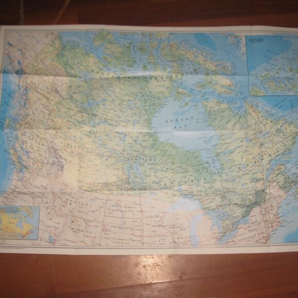 National Geographic | Art | 985 Nat Geo Foldout Map Canada 225 X 34 W ...